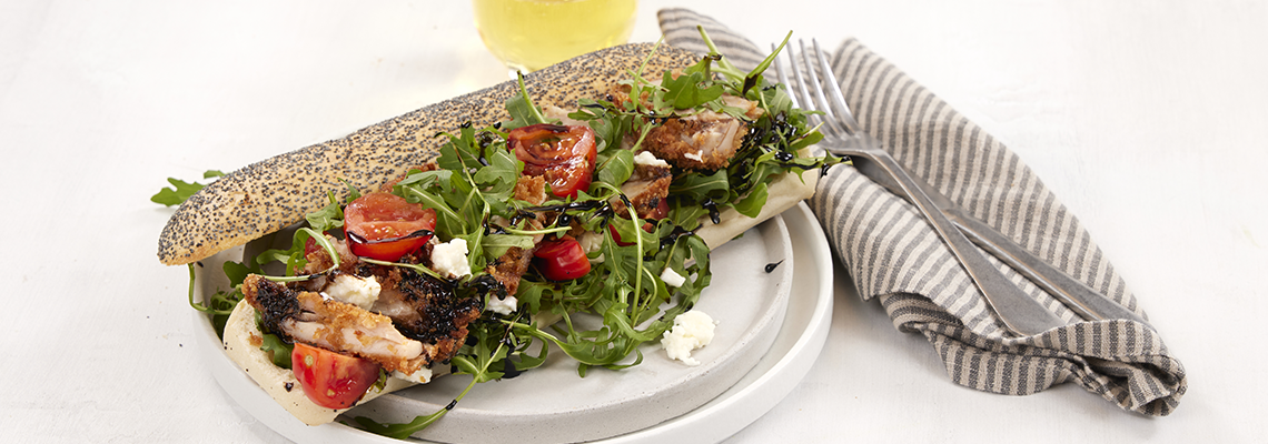 Oppskrift på soft sub med fritert kylling